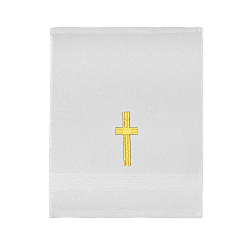 H.F. Clergy Towel with Pastor’s Appreciation Gold Cross (White/Gold)