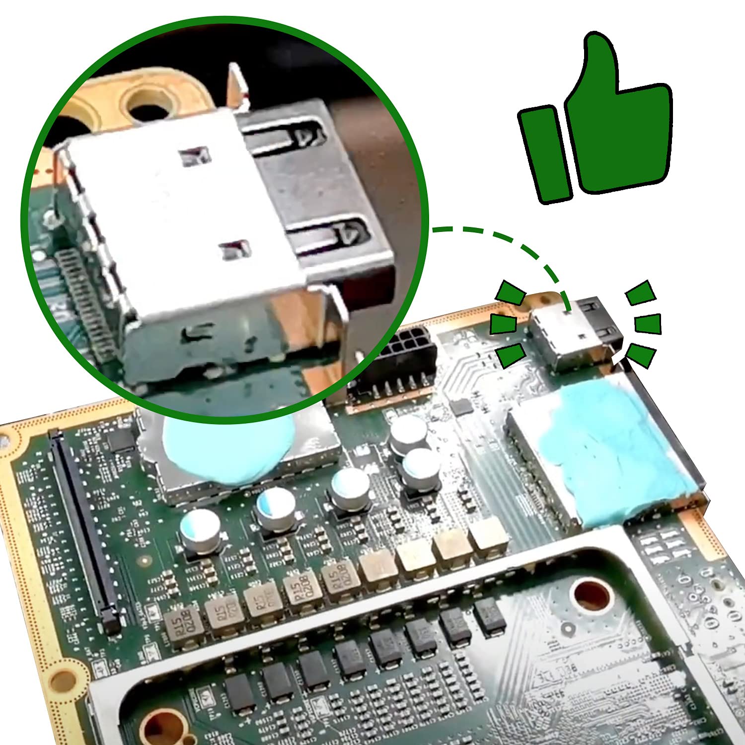 HDMI Port Replacement for Xbox Series X, Display Socket Jack Connector Repair for XSX Console, M1087810-Original OEM Quality