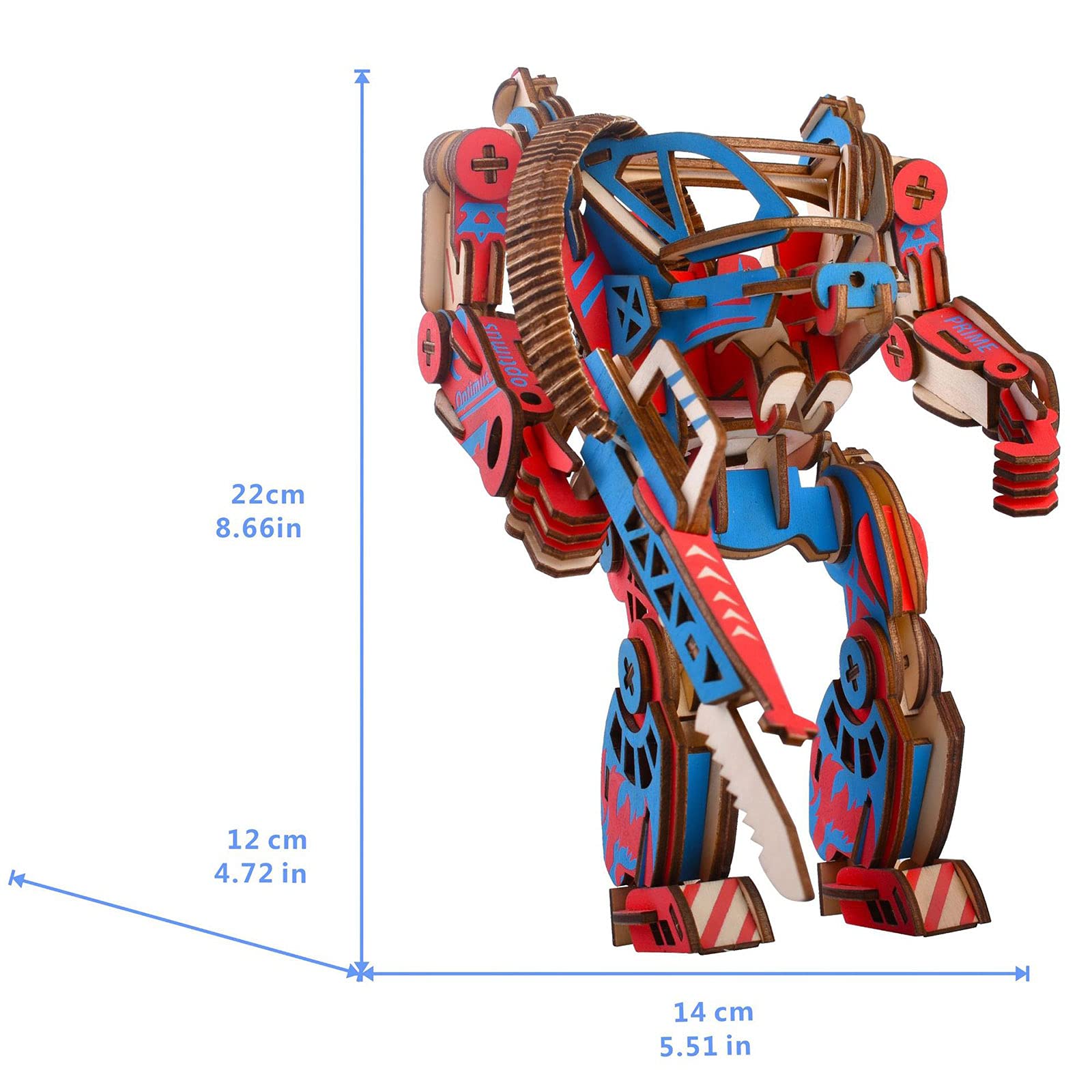 3D Wooden Puzzle DIY Robot Mechanical Armor Model Wood Craft Kit Laser-Cut Kits Engineering Gears Set Assembly