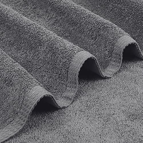 LANE LINEN Bath Sheets Bathroom Towel Set- 4 Pack 100% Cotton Extra Large Bath Towels, Grey Oversized Bath Towels, Bath Towels, Shower Towels Bath Towel Sets for Bathroom - 35x66