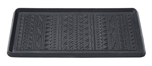 HF by LT Boho Rubber Boot, 32 x 16 inches, One-Piece Seamless Construction, Durable Vulcanized Rubber, Year Round Use Indoors or Outdoors, Black