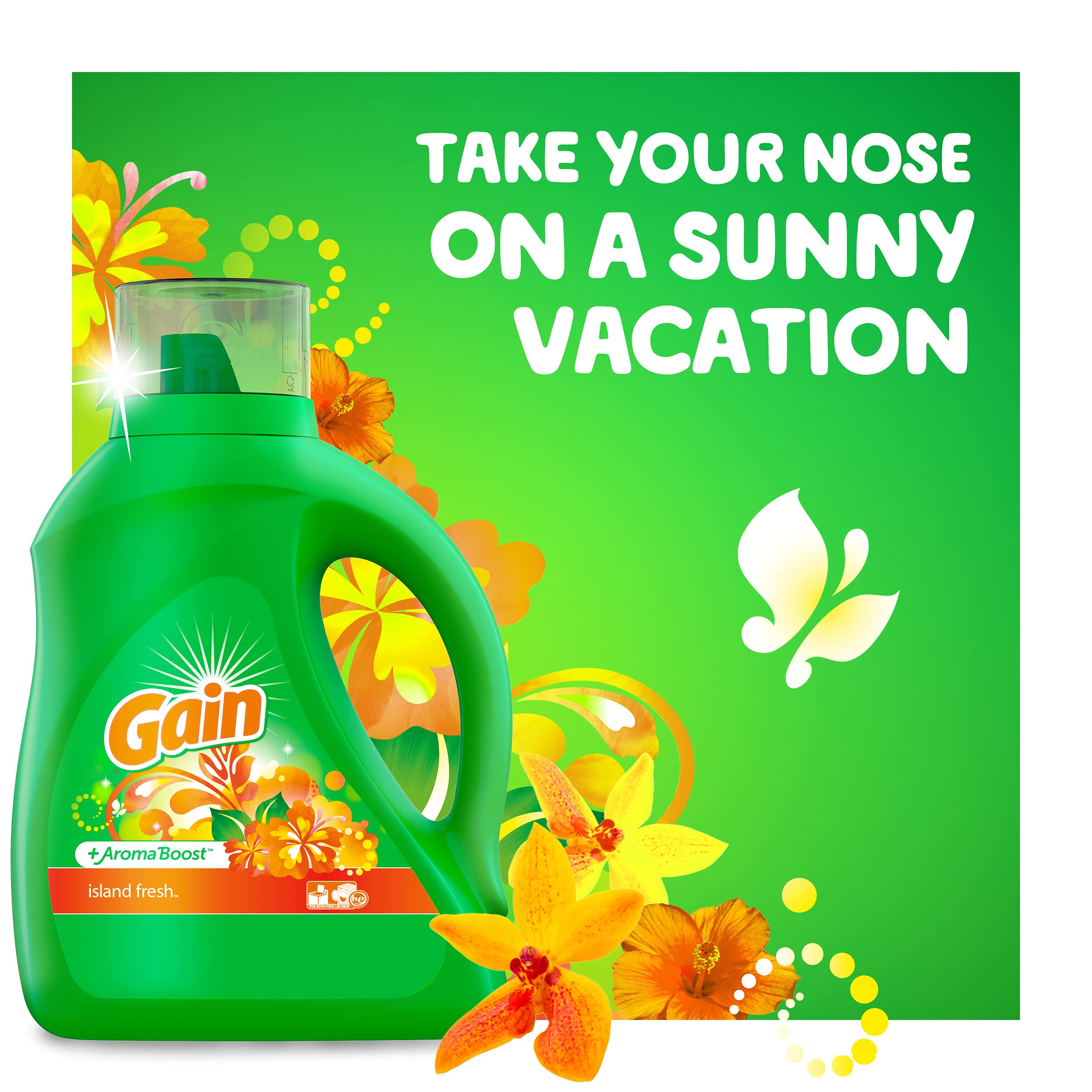 Gain Island Fresh 46 FL oz (1.36L) Liquid Detergent