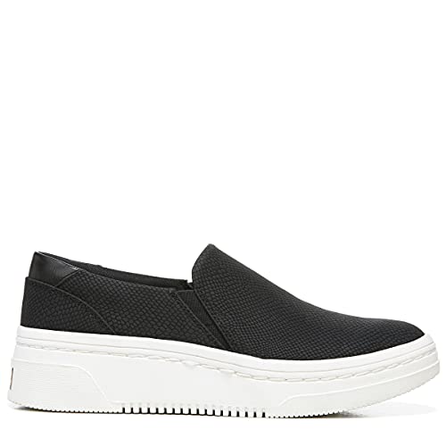 Dr. Scholl's Shoes Womens Madison Next Platform Wedge Slip On Fashion Sneaker,Black Snake,7.5