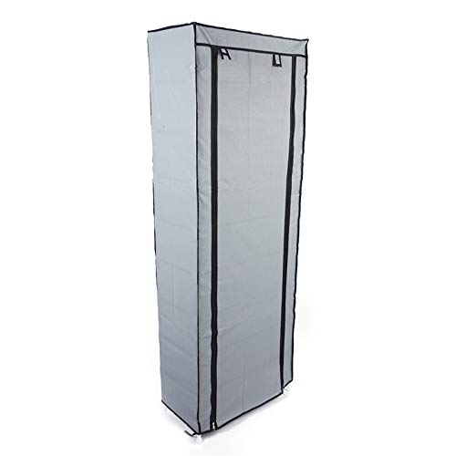 9 Tier Shoe Cabinet, Nonwoven Dustproof Cover Shoe Shelf, Room Saving Shoe Rack (Gray)