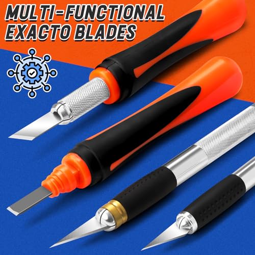 DIYSELF 22 Pack Craft Knife Set with Case | Exacto Knife for Crafting | Exacto Knives | Precision Knife | Exactly Knife | Hobby Knife Set | Exacting Knife