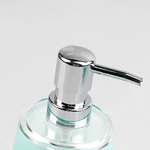 CECE&KELE Bathroom Accessories Set 4 Pcs - Plastic Bath Countertop Wash Set, Modern Cylinder Wash Cup/Lotion Soap Dispenser/Soap Dish Housewarming Gifts,Orange,As Shown