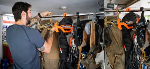 Tough Hook Original Multipurpose Heavy Duty Hanger | 200 lb Capacity | USA Made |for Heavy Gear & Equipment (Tactical Gear, Backpacks, Body Armor, Plate Carrier Vests, Lead Aprons, Scuba BCDs)