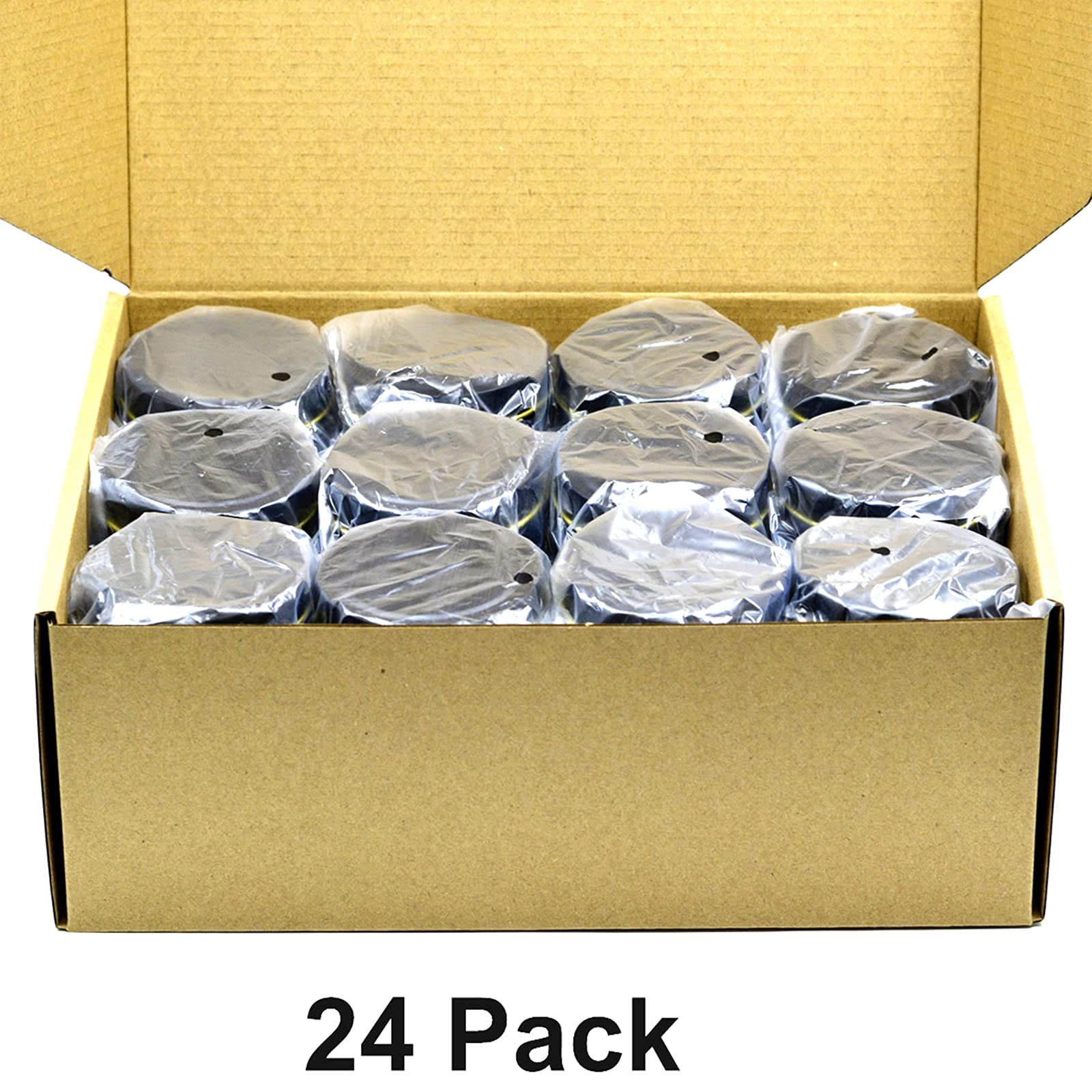 SONVIIBOX 24 Pack 8oz Candle Tins,Black candle tins for making candles bulk,8 oz Candle Jars,Tin Jars for Candle Making,metal tin jars (BLACK)