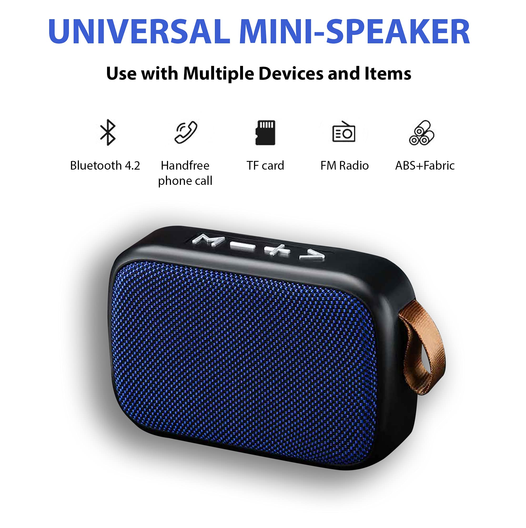Tek Styz Speaker Compatible with Your Bose AE2w Fabric Design 3W Playtime 6H Indoor, Outdoor Travel (Blue)