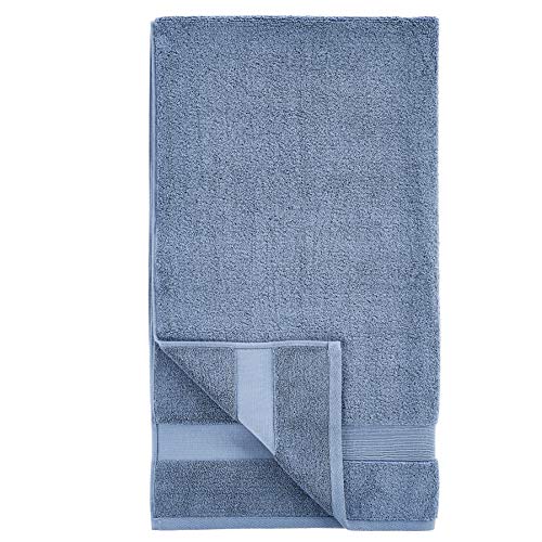 Amazon Basics Dual Performance Bath Towel - 4-Pack, Cotton, True Blue