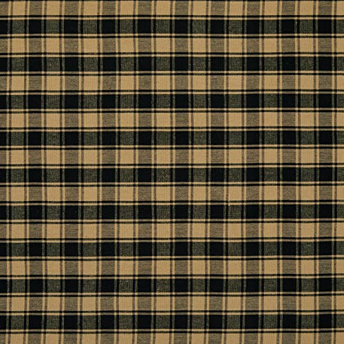 Cackleberry Home Black and Tan French Check Decorative Square Throw Pillow Case Covers Woven Cotton 18 x 18 Inches, Set of 2