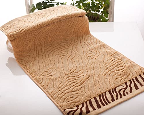 Kissvian Tiger Striped Bathroom Hand Towels Set, Absorbent Soft Bamboo Fiber face Towel for Home(3Pc, 13 x 29 Inch)
