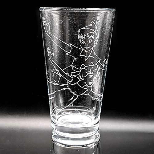 PETER PAN & WENDY Engraved Pint Glasses | Inspired by Peter Pan | Great Gift Idea!