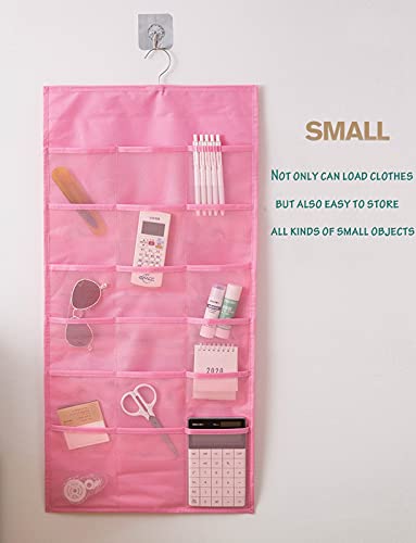 YUNZSXJY Durable Hanging Closet Organizer for Underwear Double Sided with Mesh Pockets,Space Saving Storage Pocket Bra Clothes Socks Organizer Home Basics. (Gray, 2PCS 6+6 Pockets)