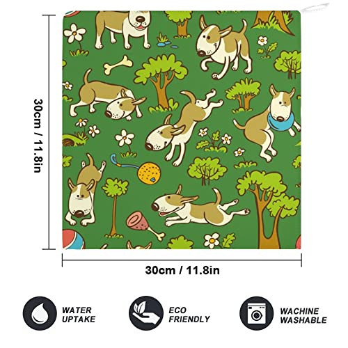 Lurnise Hand Towel Dog Tree Hand Towels Dish Towel Lanyard Design for Bathroom Kitchen Sports