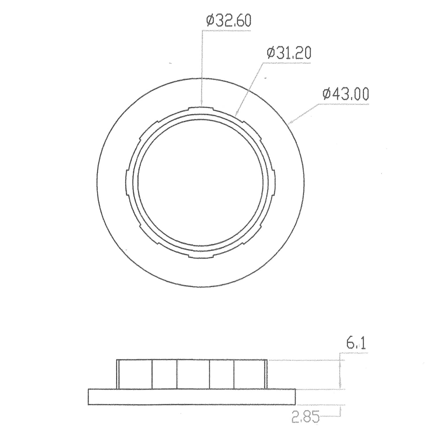 E12 Lamp Shade Collar Rings,JNXQWE Light Socket Ring,E12 E14 Lock Socket Replacement Adapter Ring with Inner Diameter of 1.1Inches(28mm), Retainer Rings for Light Fixture (6, Black)