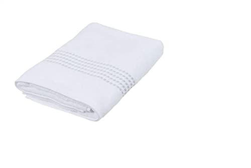 GEORGIABAGS Set of 3 Terry Velour Fingertip Hand Towels, 100% Cotton, 11"x18", Hemmed Ends, Sport Towel Terry (White)