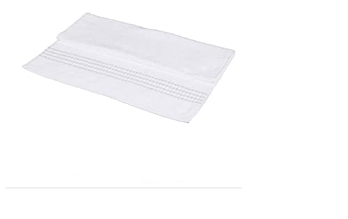 GEORGIABAGS Set of 3 Terry Velour Fingertip Hand Towels, 100% Cotton, 11"x18", Hemmed Ends, Sport Towel Terry (White)