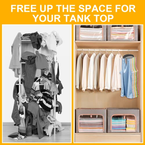 Resovo Upgrade Tank Top Hanger Closet Storage and Organizer for Closet Tank Top Organizer Space Saving 24 Metal Hooks Closet Organizer and Storage for Tank Top, Cami, Tie etc.