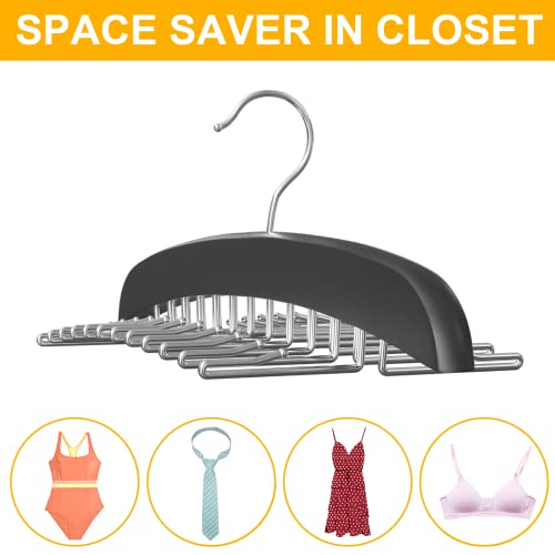 Resovo Upgrade Tank Top Hanger Closet Storage and Organizer for Closet Tank Top Organizer Space Saving 24 Metal Hooks Closet Organizer and Storage for Tank Top, Cami, Tie etc.