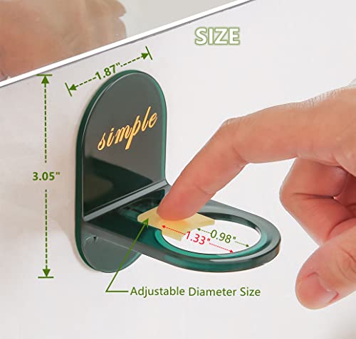 Wsaikis Hand Sanitizer Bottle Rack Hook Wall Mounted Bathroom Bottle Holder Shampoo Rack Hook ,Liquid Soap Holder Self Adhesive Wall Mounted Holder for Bathroom or Kitchen (6pcs Dark Green)