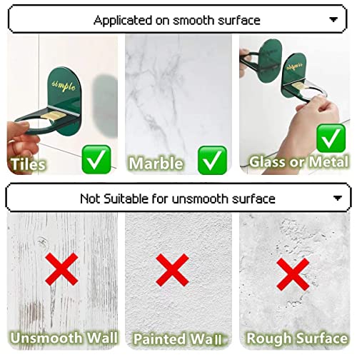 Wsaikis Hand Sanitizer Bottle Rack Hook Wall Mounted Bathroom Bottle Holder Shampoo Rack Hook ,Liquid Soap Holder Self Adhesive Wall Mounted Holder for Bathroom or Kitchen (6pcs Dark Green)
