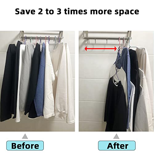 100 Pcs Space Saving Clothes Hanger Connector Hooks, Hanger Extender Clips, Cascading Hangers Hooks for Heavy Duty Closet Hanger Hooks, (Black) (100) Clothes Hanger Connector Hooks