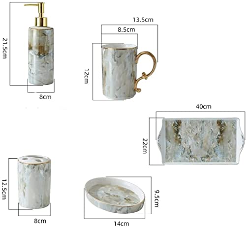 Bathroom Toiletries, Bathroom Five-Piece Set, Bathroom Toothbrush, Mouthwash Cup, Dental Ware, Ceramic Tray Set
