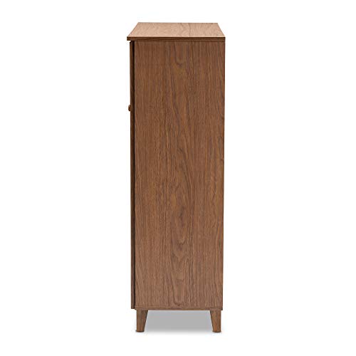 Baxton Studio Shoe Cabinets, One Size, Walnut