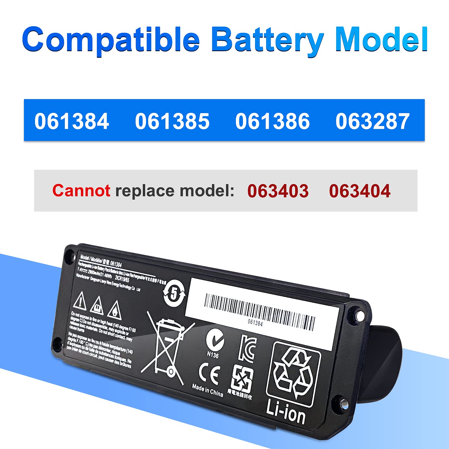 AY 061384 Replacement Battery Compatible with Bose SoundLink Mini I Only, Fits 061384 061385 061386 063287 [21.46WH/2900mAh]