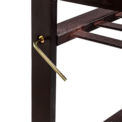 CYGNIZ Concise 16-Pairs 4 Tiers Bamboo Shoe Rack Storage for entryway Home Bedroom and Office Easy to Assemble Shoe Organizer 26.77" x 9.84" x 28.74"
