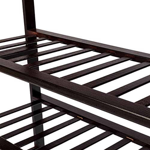 CYGNIZ Concise 16-Pairs 4 Tiers Bamboo Shoe Rack Storage for entryway Home Bedroom and Office Easy to Assemble Shoe Organizer 26.77" x 9.84" x 28.74"
