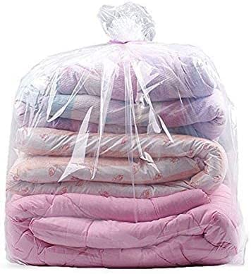 32x39 Inches Comforter Storage Bags Dustproof Moistureproof Jumbo Plastic Storage Bags for Blanket Clothes and Big Plush Toys Set of 10