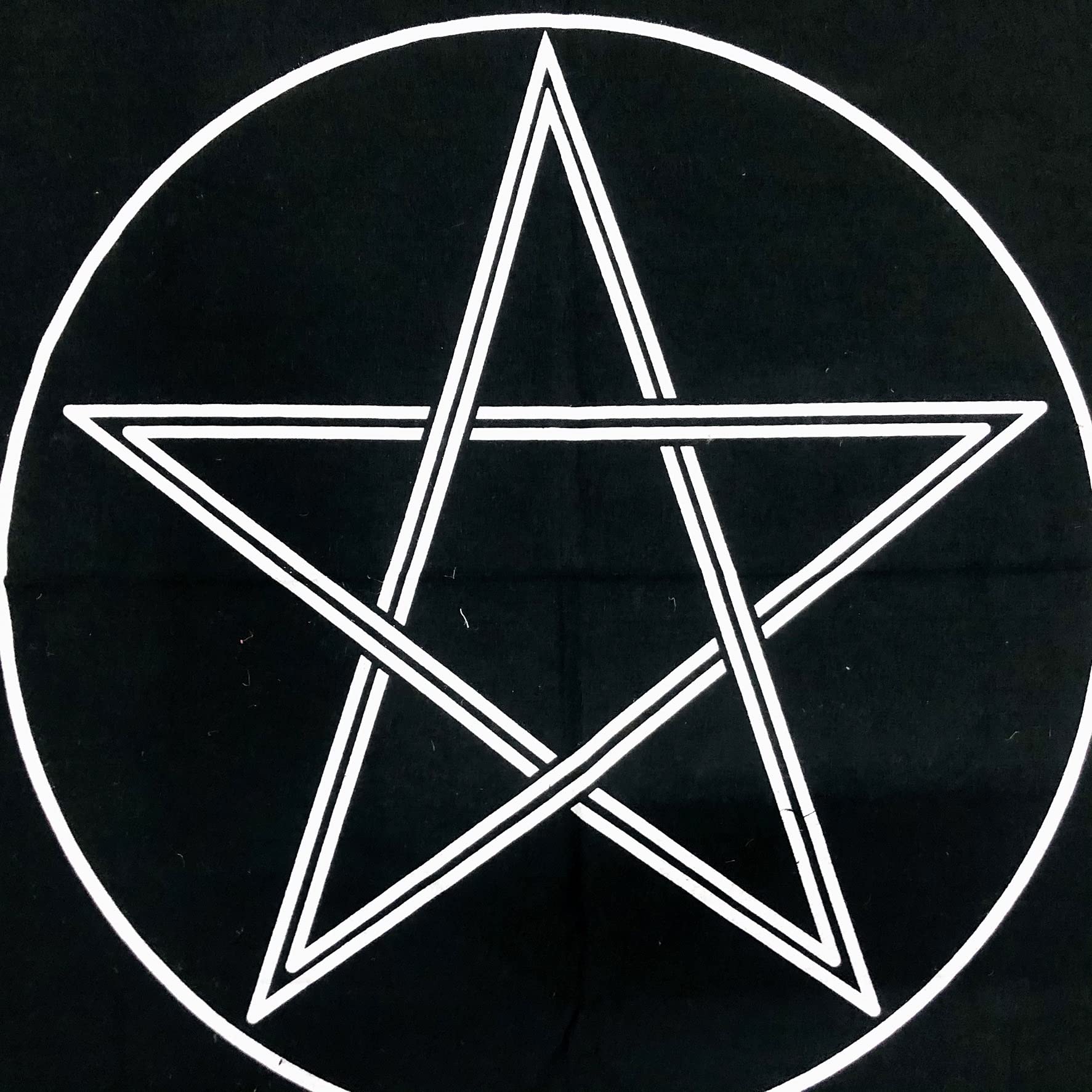THE ART BOX Altar Cloth Tarot Cards Table Napkins Witchcraft Supplies Black Gold Tablecloth Square Alter Pagan Spiritual Celestial Deck Cloth with Fringes, Magical Pagan, 36x36 Inches