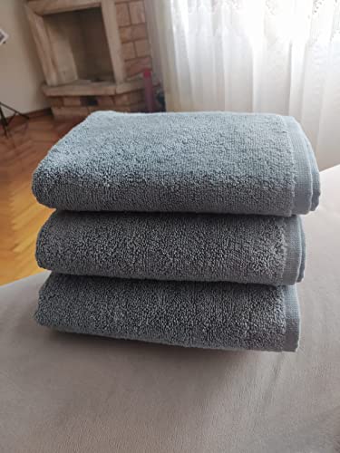 Big Deals,100% Turkish Cotton Extra Large (20 x 35 inch) Hand Towel, for SPA, Gym, Fitness and Sport, Oversized, XL, Large, Huge Big Size Hand Towel,luxury hotel series(grey,6-pack) (grey, 6)