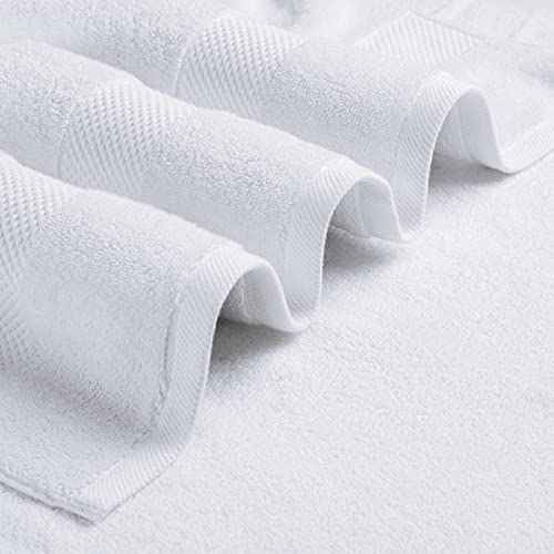 Luxury White Bath Large Towels | Set of 4 and Luxury Bath Sheet Towels Extra Large | 2 Pack Bundle