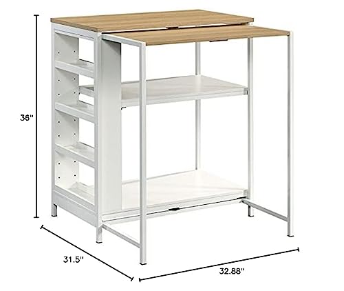 Sauder Miscellaneous Storage Kitchen Island, L: 31.50" x W: 32.88" x H: 36.00", White Finish