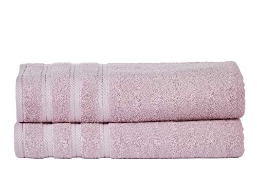 501 2 pc Bath Sheet Set. Bring Luxury to Your Home with This Soft, 100% Pure Cotton 2 Piece Bath Sheet Towel Set, 35” x 68”(Mauve)