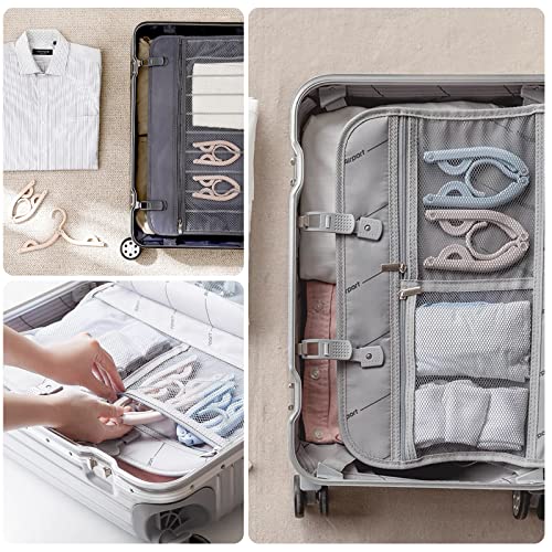 12 Pcs Travel Hangers,Portable Folding Clothes Hangers ,Clothes Drying Rack for Home and Travel (3 Color)