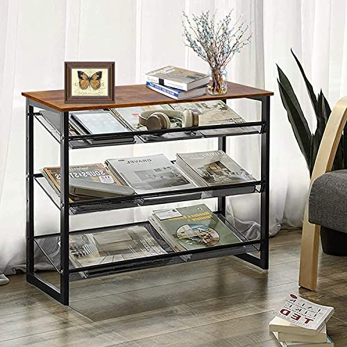 Garden 4 you 2PC 4-Tiers Shoe Storage Freestanding Organizer Modern 25.2 IN Tilting Adjustable Shoe Rack, Stable, Durable For High Heels, Entryways, Hallways, Closets, Dormitory Rooms, Brown