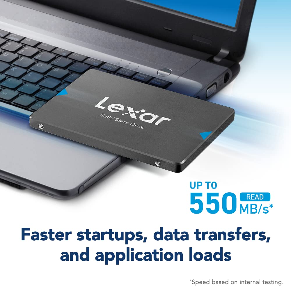 Lexar 960GB NQ100 SSD 2.5” SATA III Internal Solid State Drive, Up to 550MB/s Read, Gray (LNQ100X960G-RNNNU)