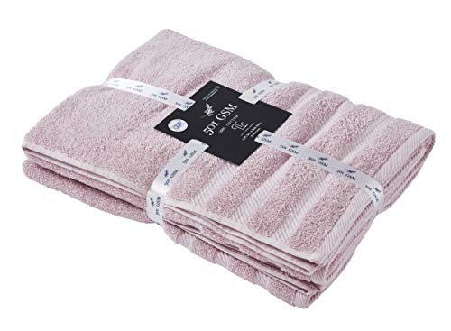 501 2 pc Bath Sheet Set. Bring Luxury to Your Home with This Soft, 100% Pure Cotton 2 Piece Bath Sheet Towel Set, 35β x 68β(Mauve)