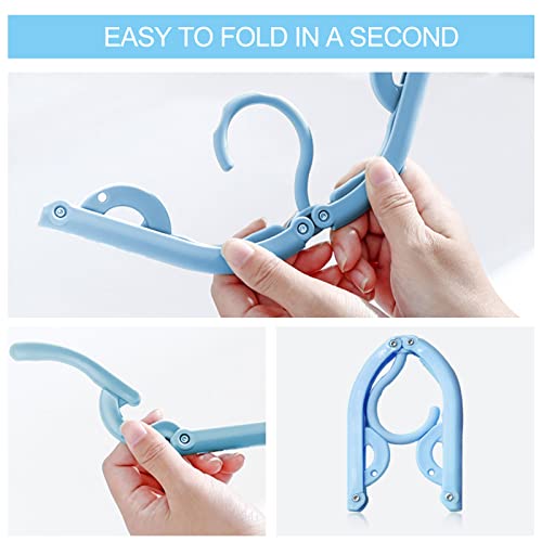 12 Pcs Travel Hangers,Portable Folding Clothes Hangers ,Clothes Drying Rack for Home and Travel (3 Color)