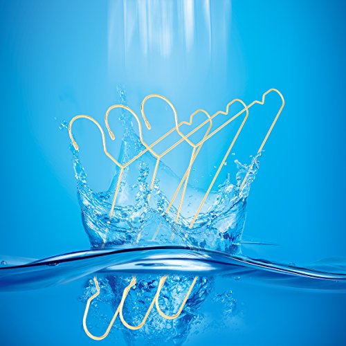 Jetdio 17.7" Strong Metal Wire Hangers Clothes Hangers, Coat Hanger, Standard Suit Hangers, Ideal for Everyday Use, 30 Pack, Gold