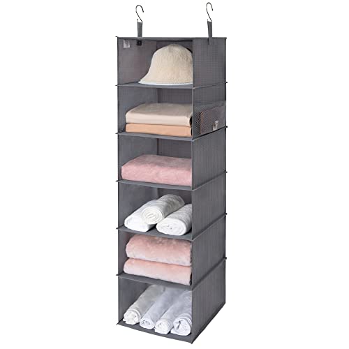 GRANNY SAYS Bundle of 1-Pack Shelf Organizer for Closet & 1-Pack Closet Hanging Storage Shelves