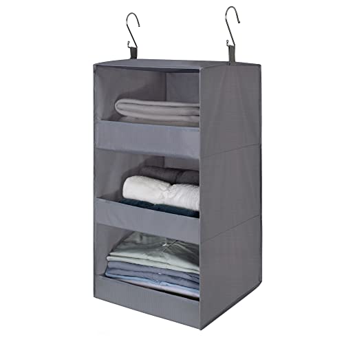 GRANNY SAYS Bundle of 1-Pack Shelf Organizer for Closet & 1-Pack Closet Hanging Storage Shelves