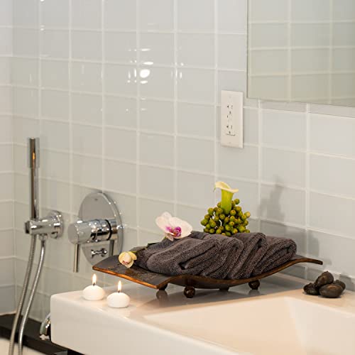 Mosobam Hotel Luxury Bamboo Viscose-Cotton, 10pc Deluxe Bath Bundle 1000 GSM Bath Mats 20X34 and 700 GSM Bath Towels at 30X58 16X30 and 13X13, Charcoal Grey