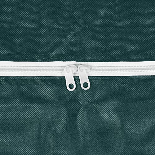 PATIKIL Closet Storage Bags, 23.6'' Length Clothes Blanket Organizer Foldable Bag with Carrying Handles for Bedding Clothing, Green