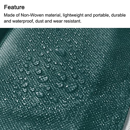 PATIKIL Closet Storage Bags, 23.6'' Length Clothes Blanket Organizer Foldable Bag with Carrying Handles for Bedding Clothing, Green