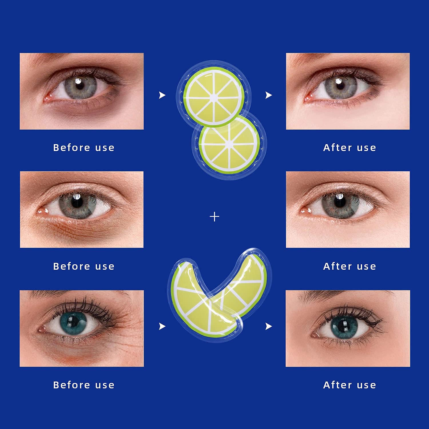 Gel Ice Pack Reusable Cooling Eye Pads and Under Patches,Eye Hot Cold Treatment for Redness,Pain Relief Relax